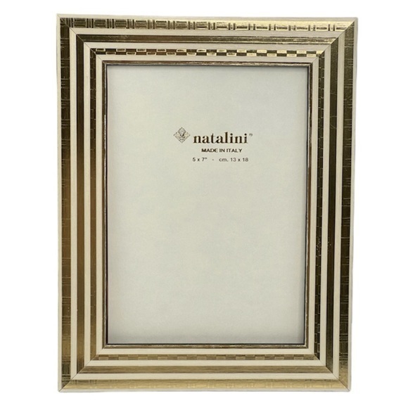 Natalini | Accents | Natalini Golden Stripes Wooden Picture Frame 5 X 7 ...